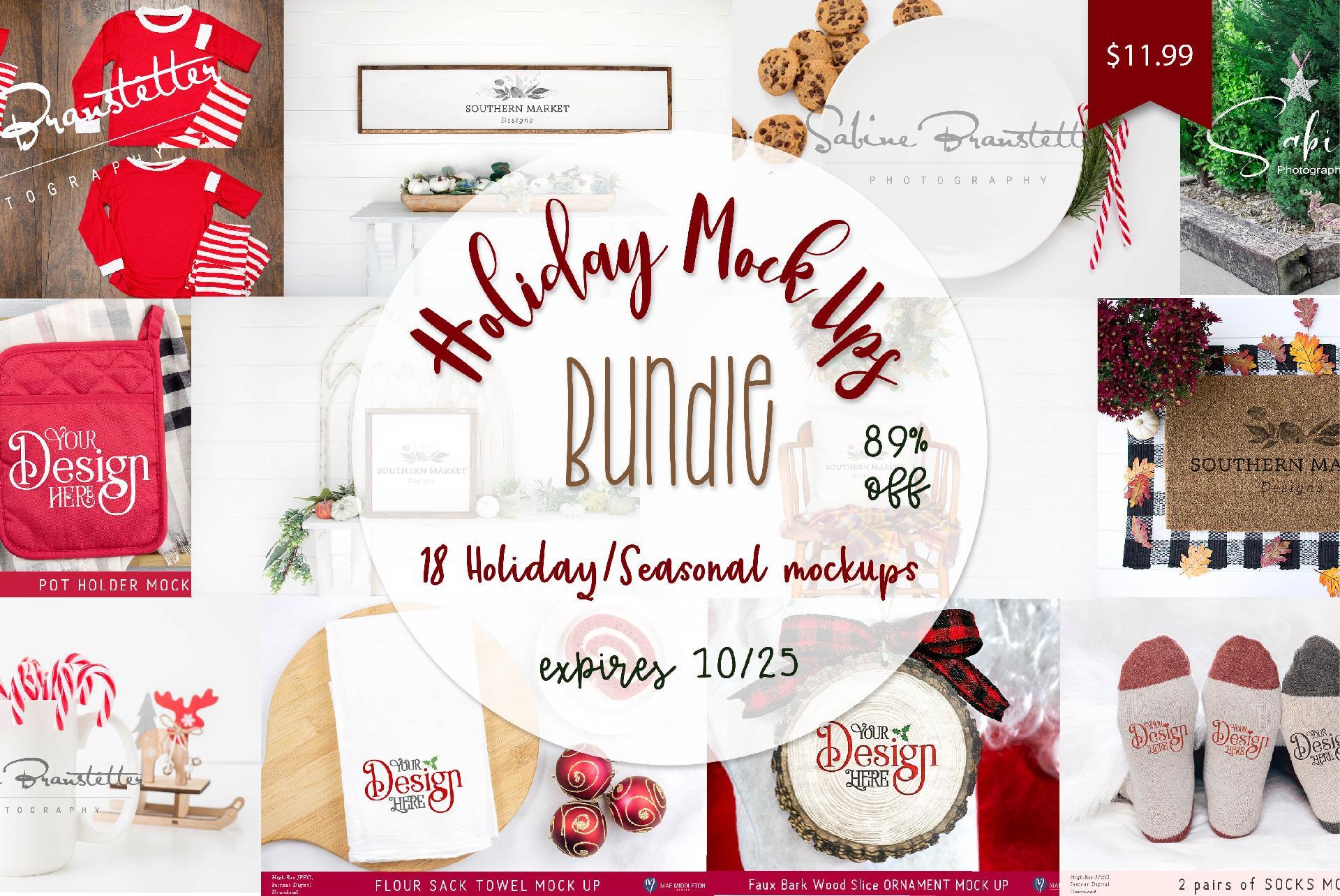Holiday Mock Ups Bundle - So Fontsy