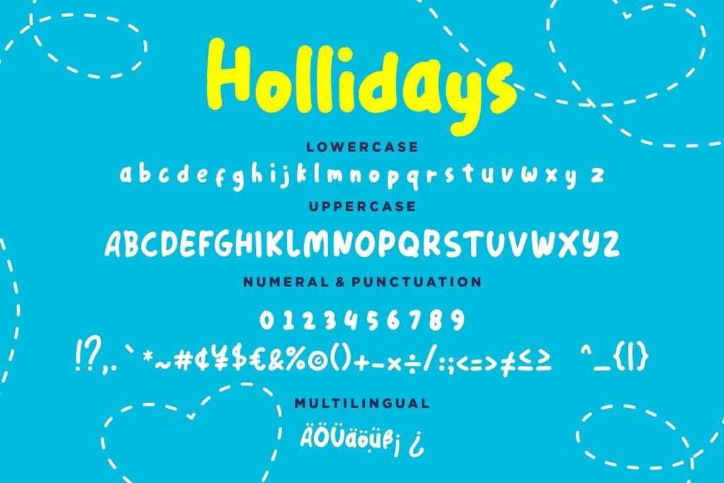 Hollidays Fun Children Typeface - So Fontsy