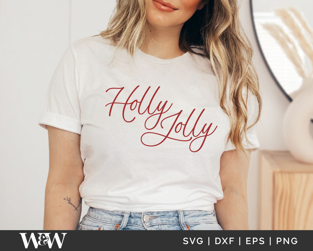 Holly Jolly SVG | Christmas SVG File - So Fontsy