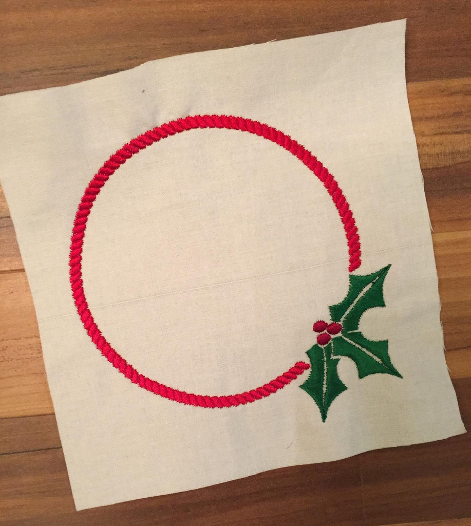 Holly Monogram Embroidery Frame - So Fontsy