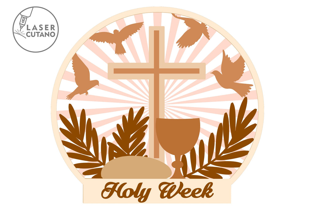 Holy Week Religious Cut Template Easter Multilayer Laser Cut Wood or ...