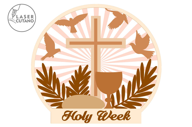 Holy Week Religious Cut Template Easter Multilayer Laser Cut Wood or ...