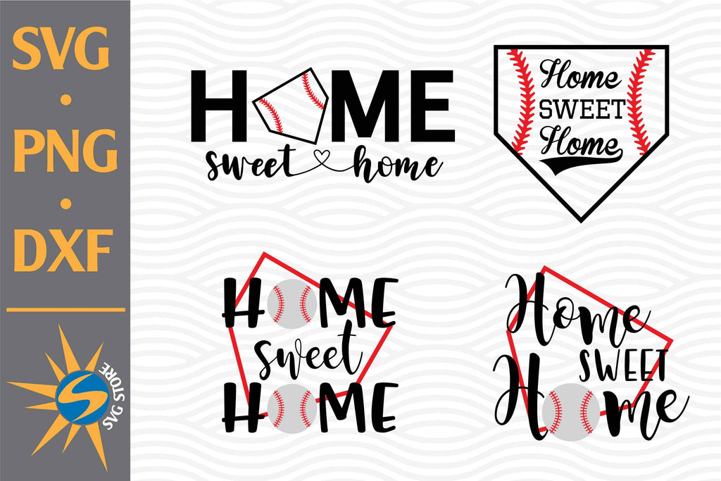 Home Baseball SVG, PNG, DXF Digital Files Include - So Fontsy
