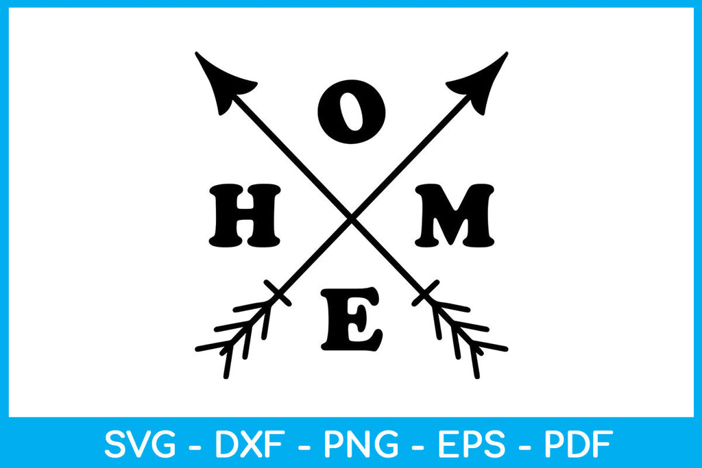 Home Crossed Arrows Funny SVG PNG PDF Cut File - So Fontsy