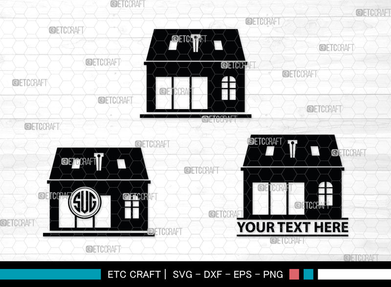 Home Monogram, Home Silhouette, House Svg, Building Svg, Architecture ...