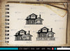 Home Monogram, Home Silhouette, House Svg, Building Svg, Architecture ...
