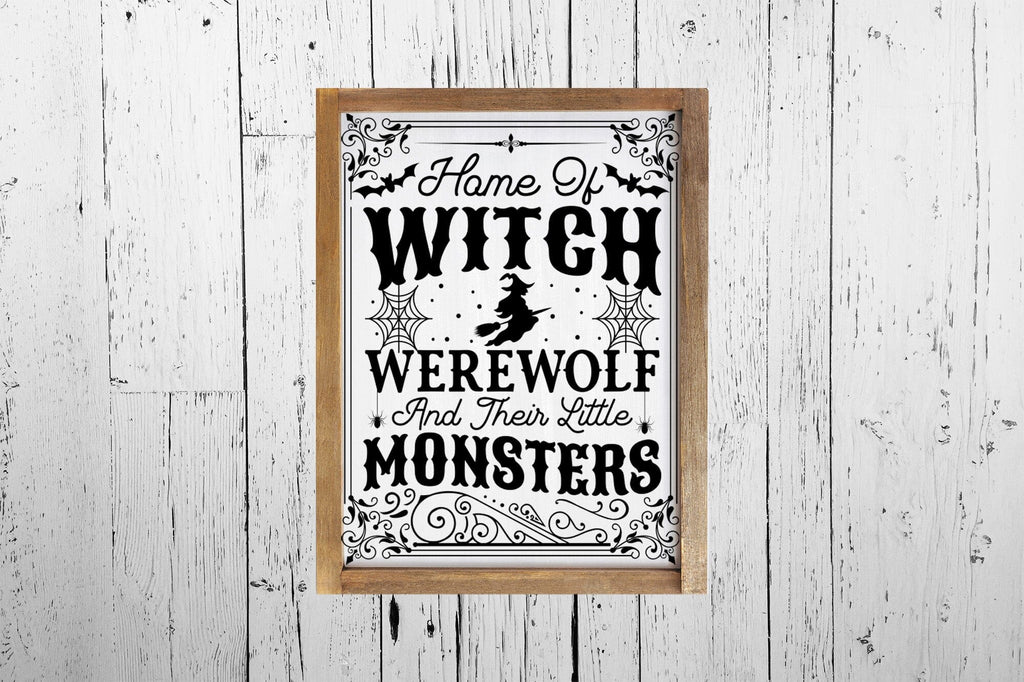 Home of Witch SVG | Vintage Halloween Sign SVG - So Fontsy