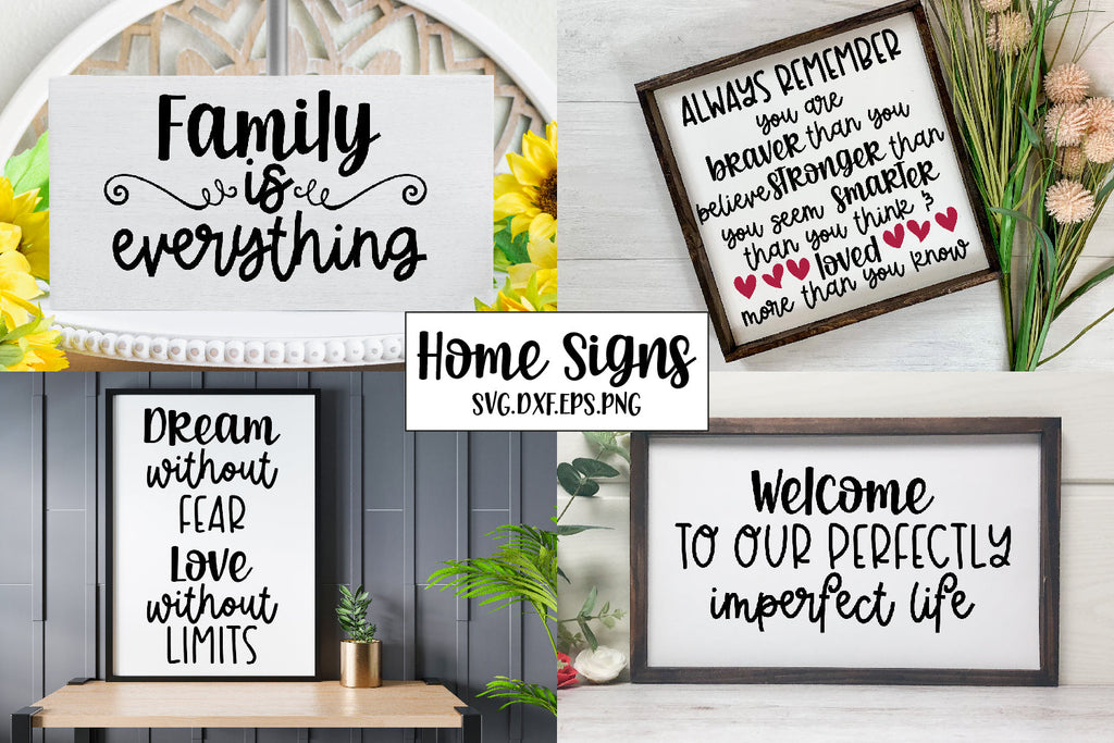 Home Sign SVG Cutting Files | Home Mini Bundle - So Fontsy