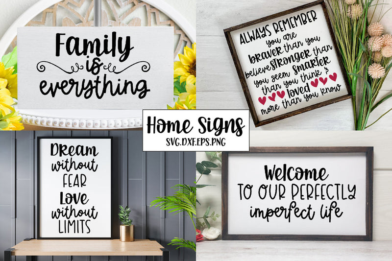 Home Sign SVG Cutting Files | Home Mini Bundle - So Fontsy