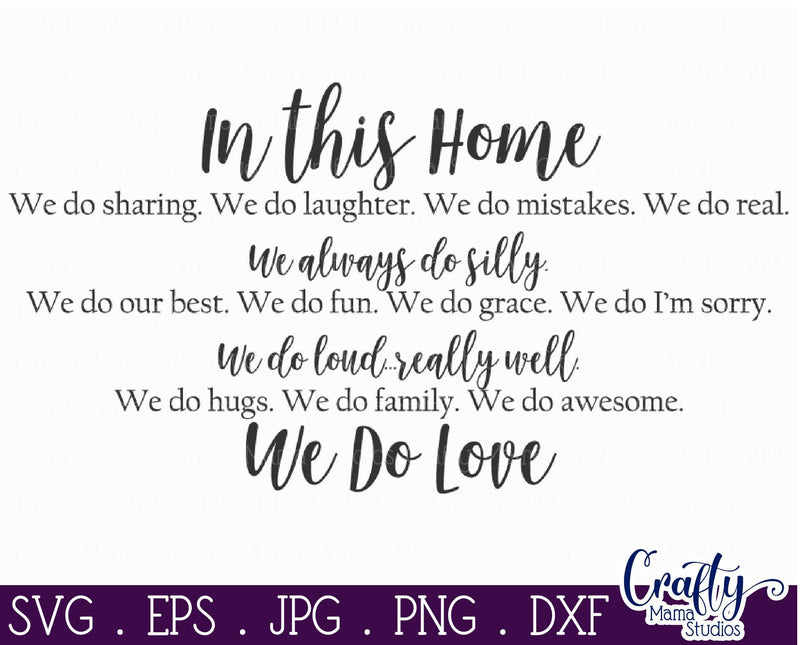 Home Sign Svg, Farmhouse Svg, Family, Family Rules Sign Svg - So Fontsy