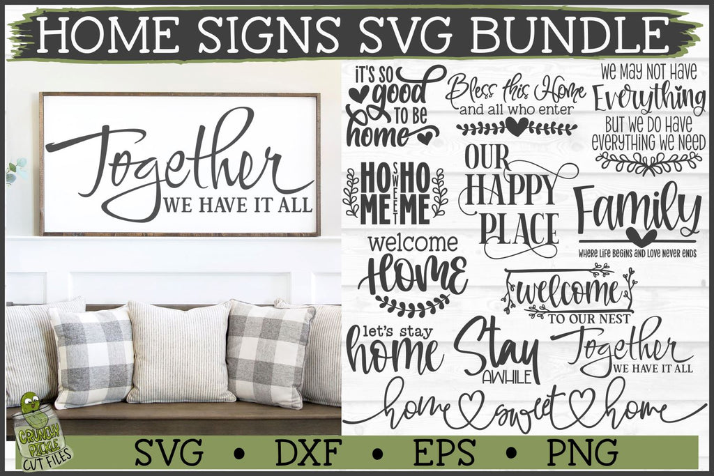 Home Signs SVG Bundle - So Fontsy