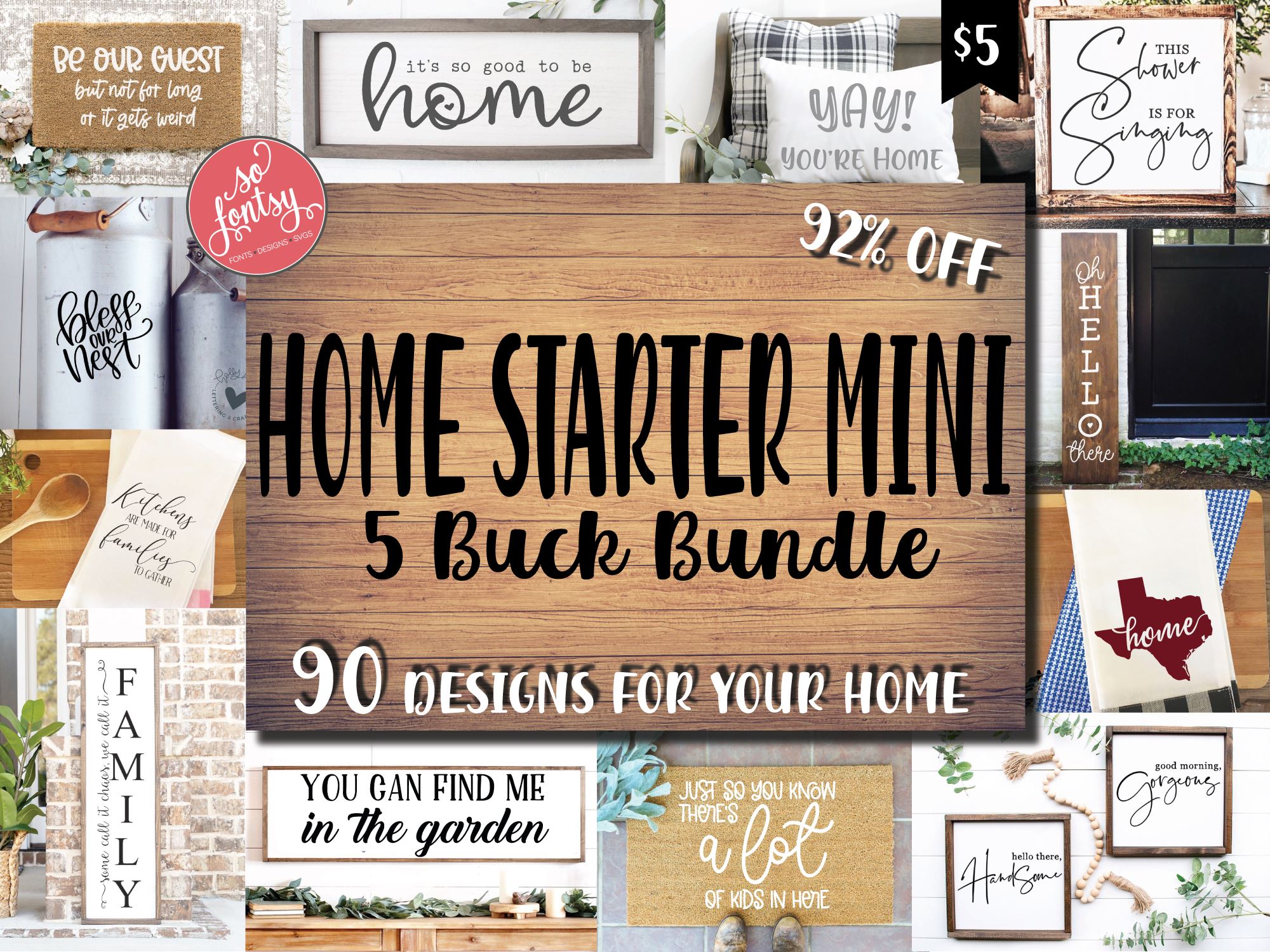 Home Starter Mini Bundle - So Fontsy