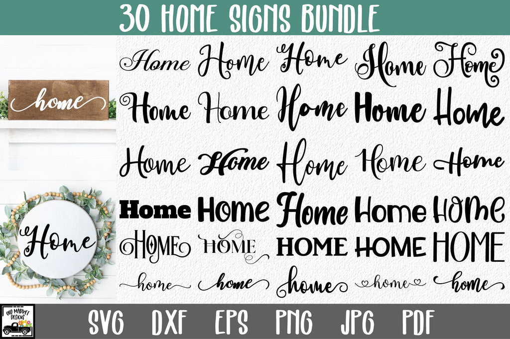 Home SVG Bundle - Home Sign SVG File - So Fontsy