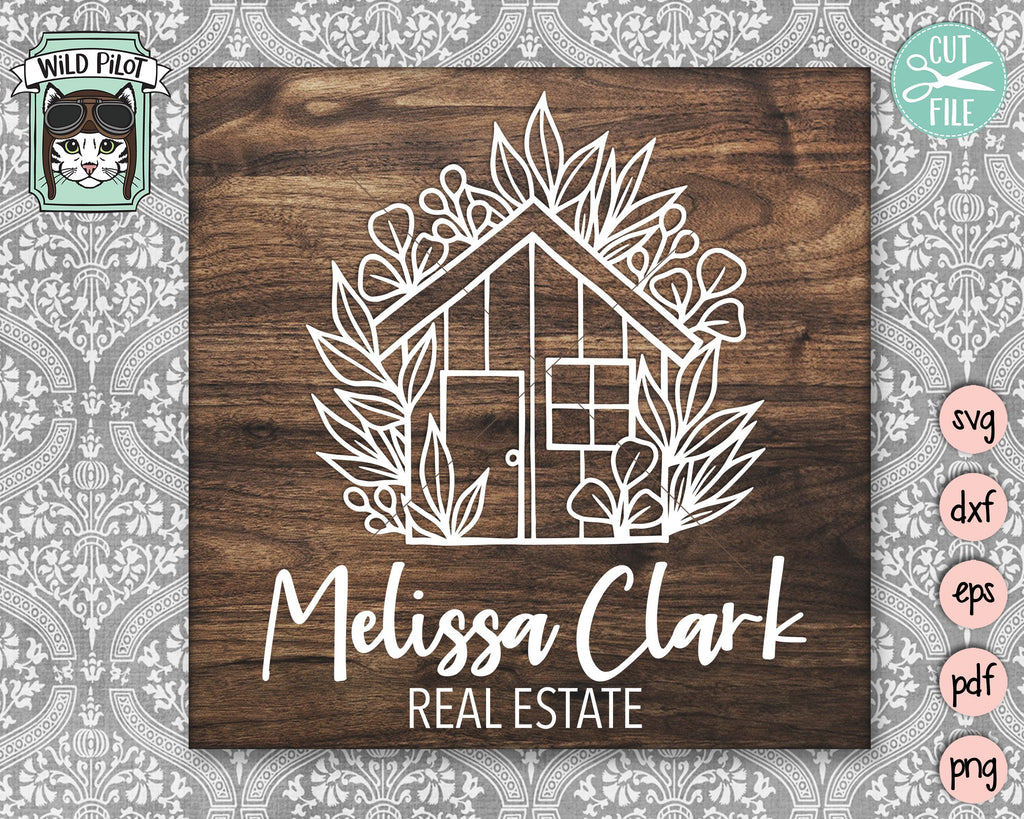 Home SVG file, House Leaves SVG File, House Cut File, Real Estate SVG ...