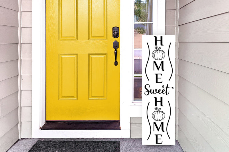 Home Sweet Home, Vertical Porch Sign SVG - So Fontsy