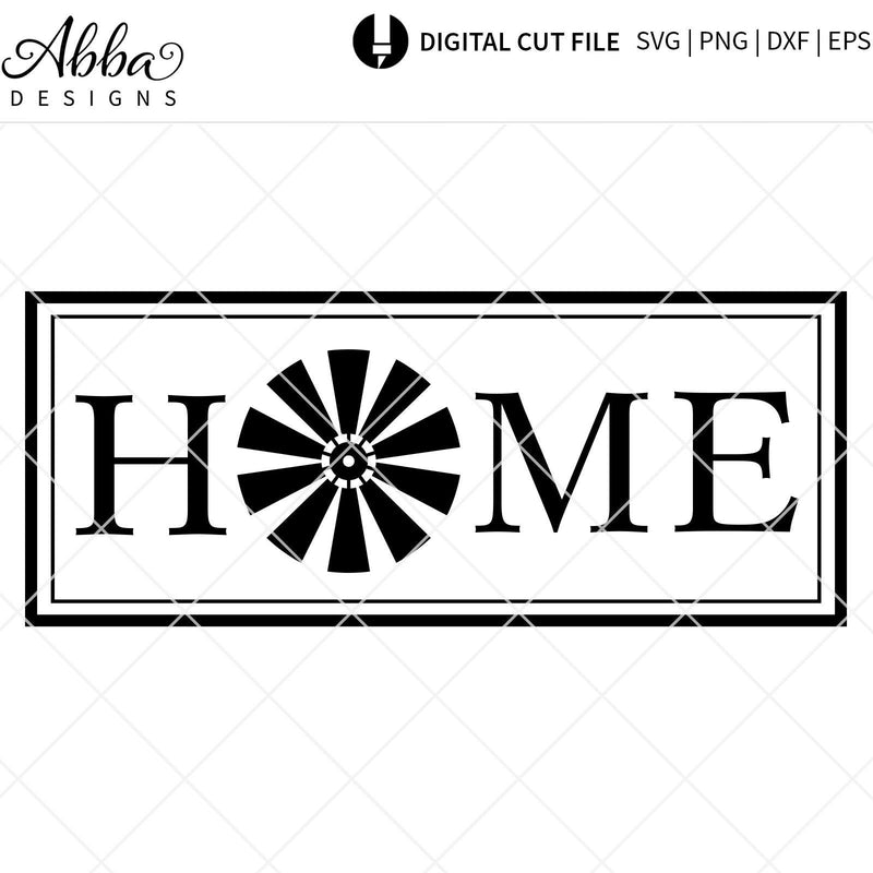 Home Windmill Sign - So Fontsy