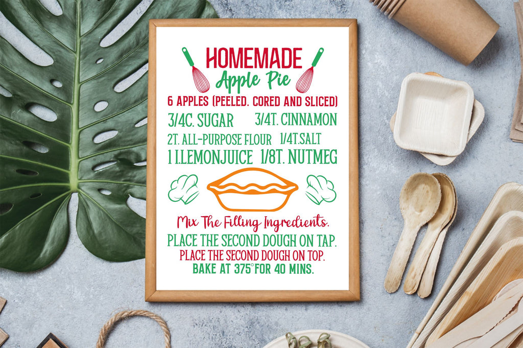 Homemade apple pie SVG Design - So Fontsy