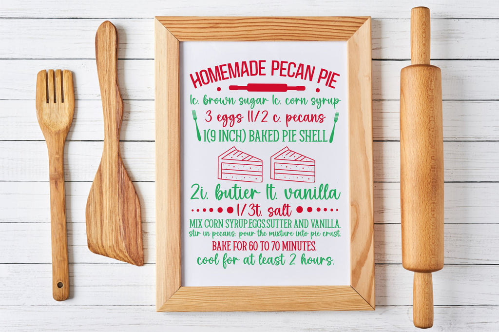 Homemade pecan pie SVG Design - So Fontsy