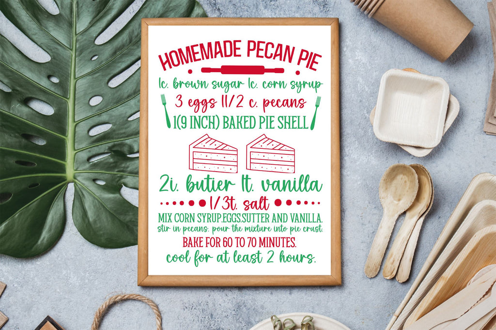 Homemade pecan pie SVG Design - So Fontsy
