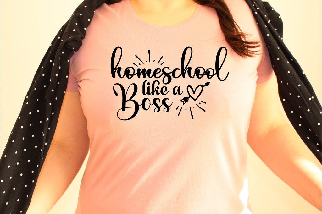 Homeschool like a boss svg - So Fontsy