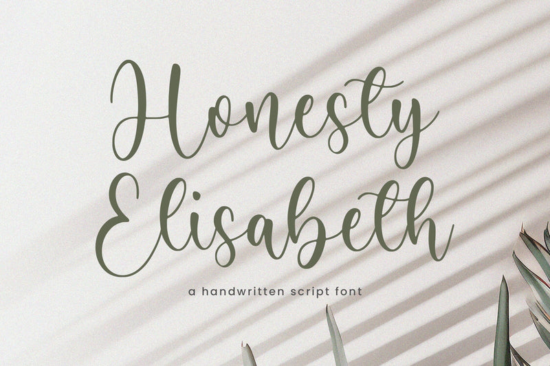 Honesty Elisabeth - Handwritten font - So Fontsy