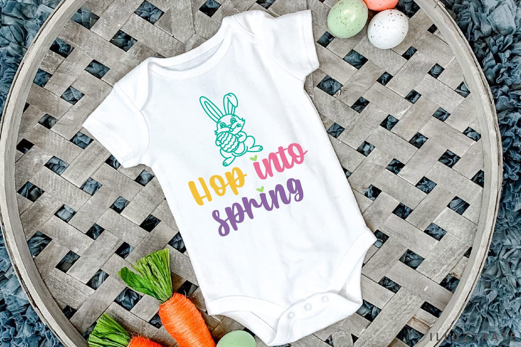 Hop into spring SVG Cut File | Easter - So Fontsy