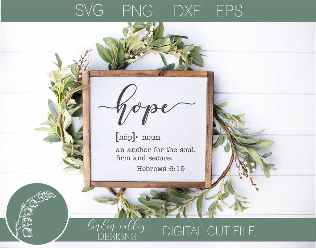 Hope Definition Typography SVG - So Fontsy