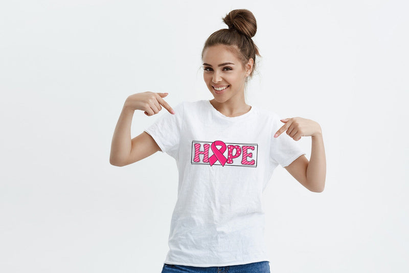 Hope PNG, Breast Cancer Sublimation Design - So Fontsy