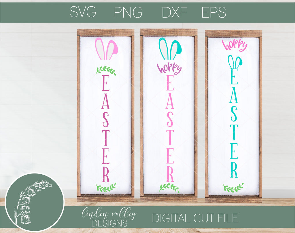 Hoppy Easter Mini Bundle Porch Signs SVG|Easter Mini Bundle - So Fontsy
