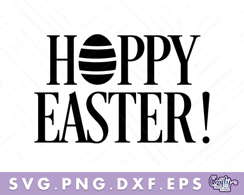 Hoppy Easter Svg | Easter Round Sign | Easter Door Sign - So Fontsy