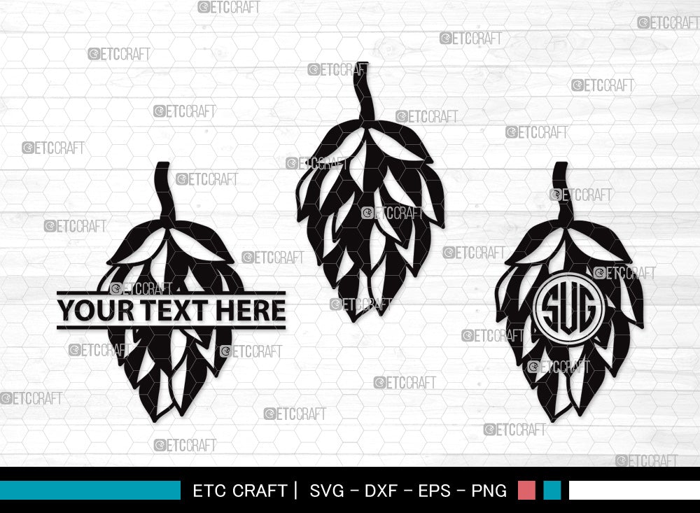 Hops Monogram SVG | Beer Hops Svg | Beer Gift Svg | Hops Plant Svg ...