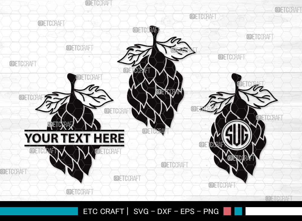 Hops Monogram SVG | Beer Hops Svg | Beer Gift Svg | Hops Plant Svg ...