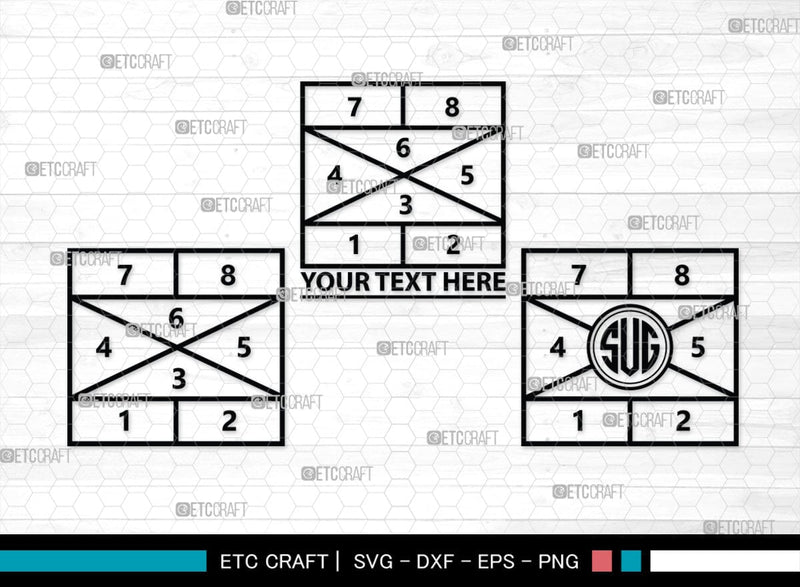 Hopscotch Monogram, Hopscotch Silhouette, Hopscotch SVG, Game Hopscotch ...