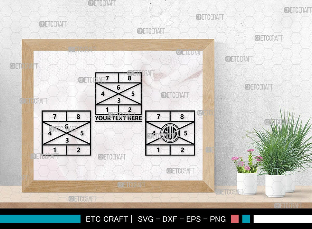 Hopscotch Monogram, Hopscotch Silhouette, Hopscotch SVG, Game Hopscotch ...