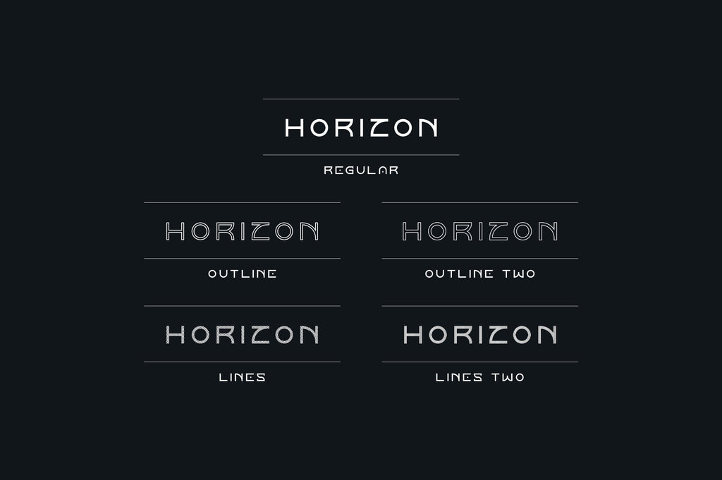 Horizon font family - So Fontsy