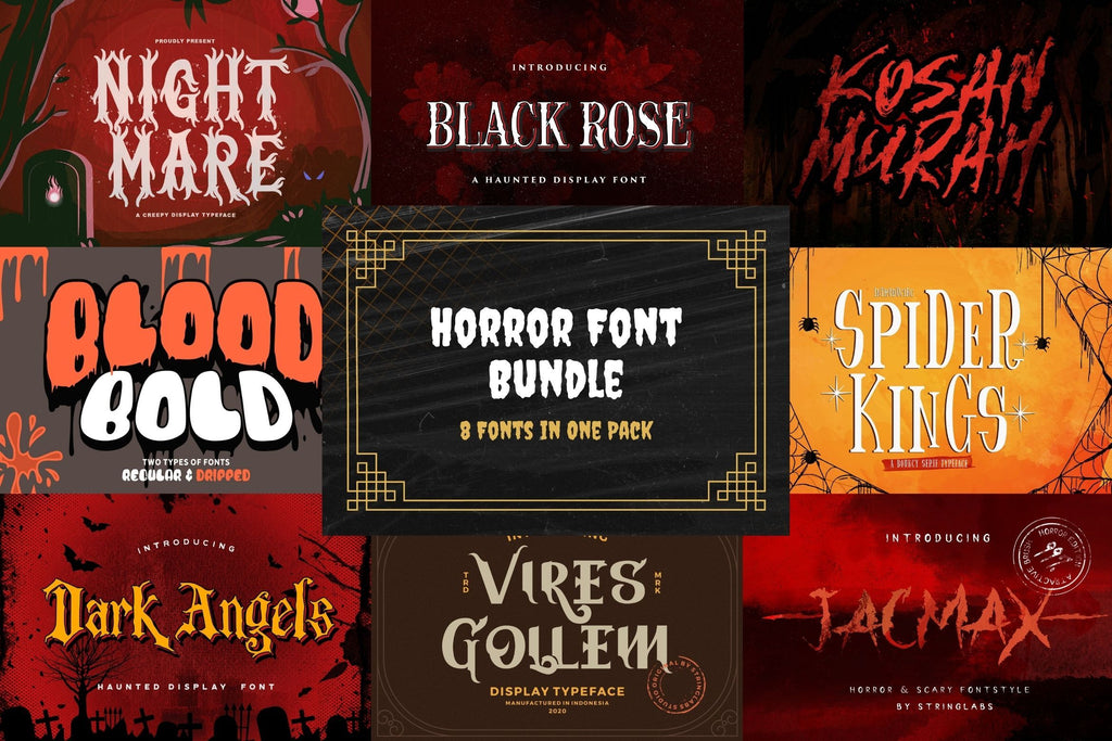Horror Font Bundle - So Fontsy