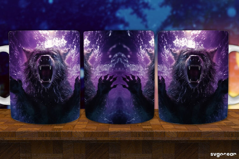 Horror Halloween Mug Wrap Bundle | 11 Oz | Sublimation - So Fontsy