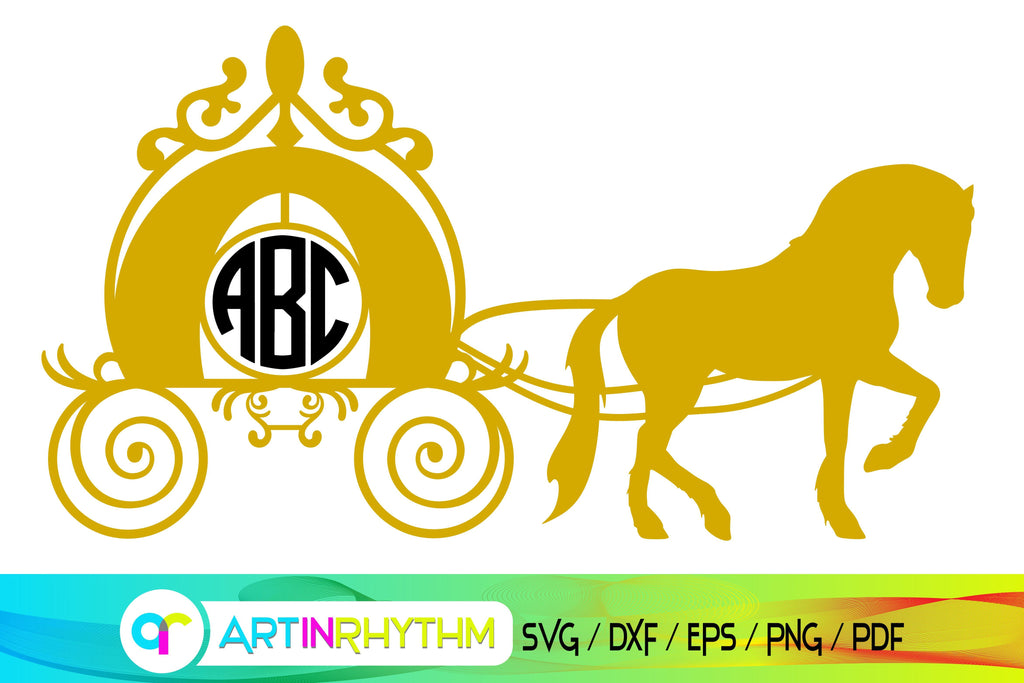 horse carriage svg, carriage svg, princess carriage svg - So Fontsy