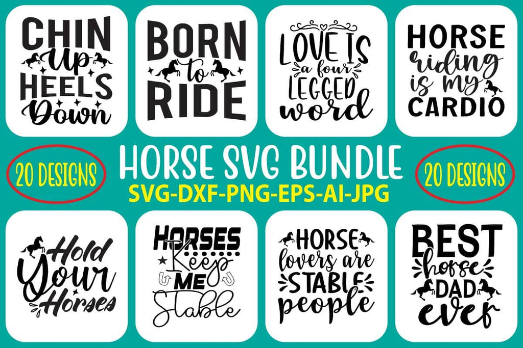 Horse SVG B undle - So Fontsy