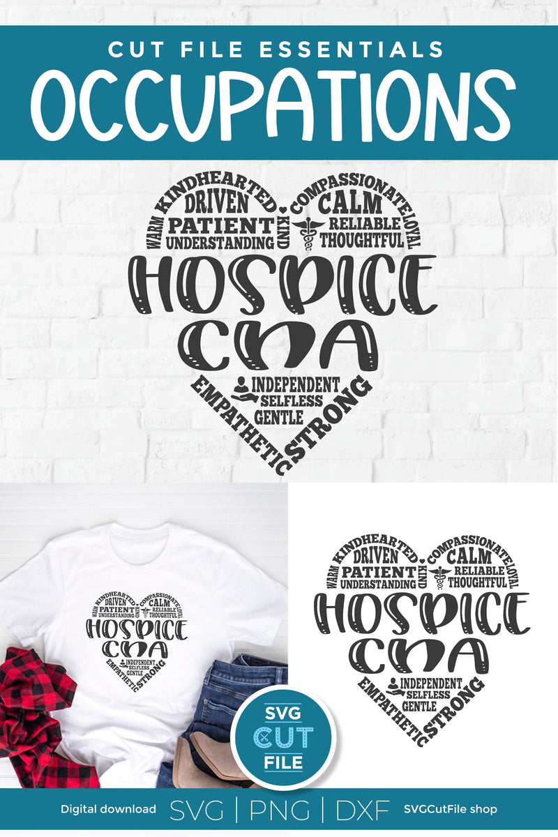 Hospice CNA svg, hospice nurse svg, caregiver svg - So Fontsy