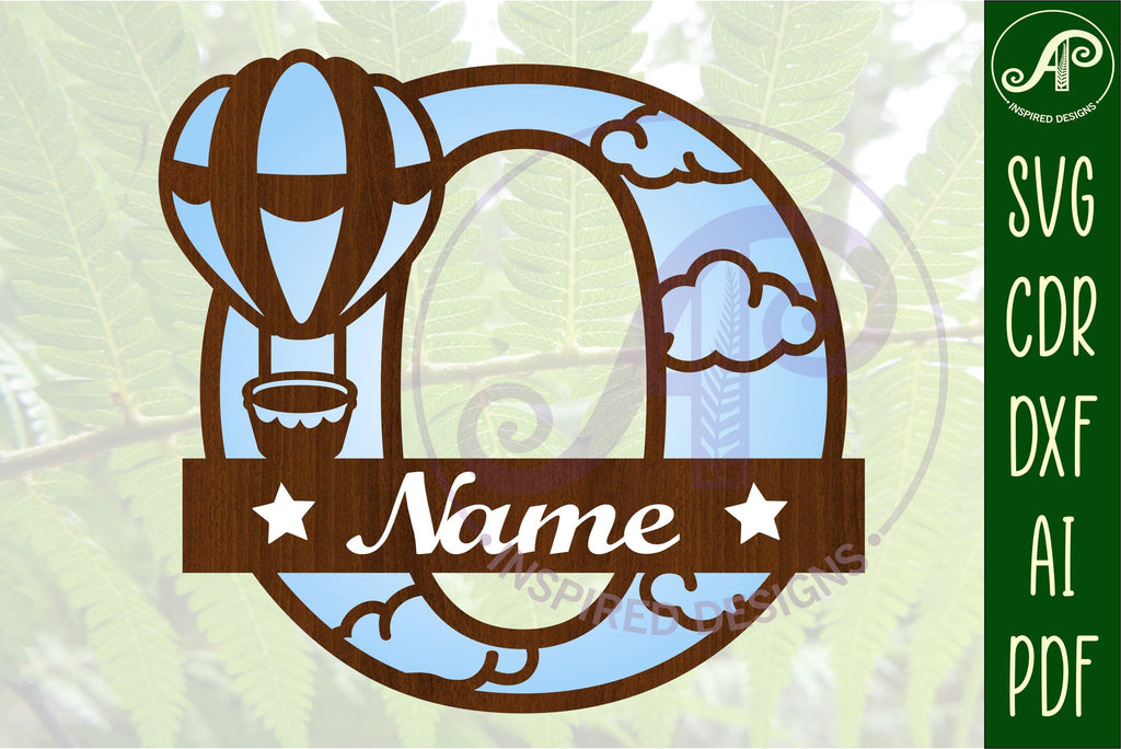 Hot Air Balloon Letter O SVG File - So Fontsy