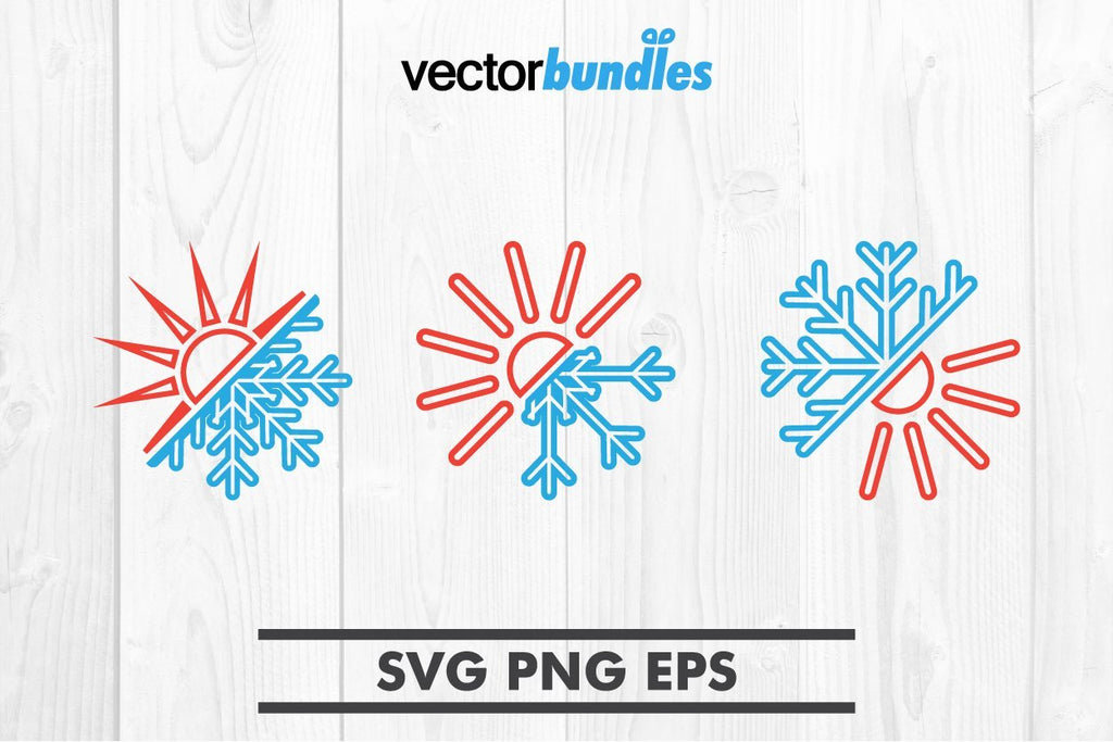 Hot and cold outline clip art svg - So Fontsy