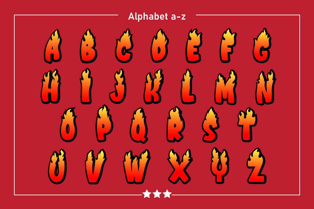 Hot Fire Color Fonts - So Fontsy