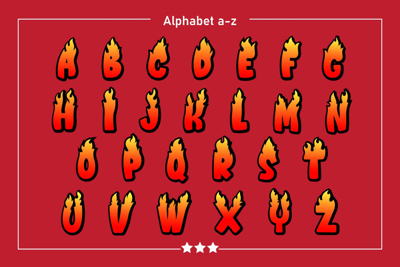 Hot Fire Color Fonts - So Fontsy