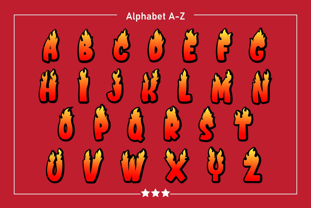 Hot Fire Color Fonts - So Fontsy