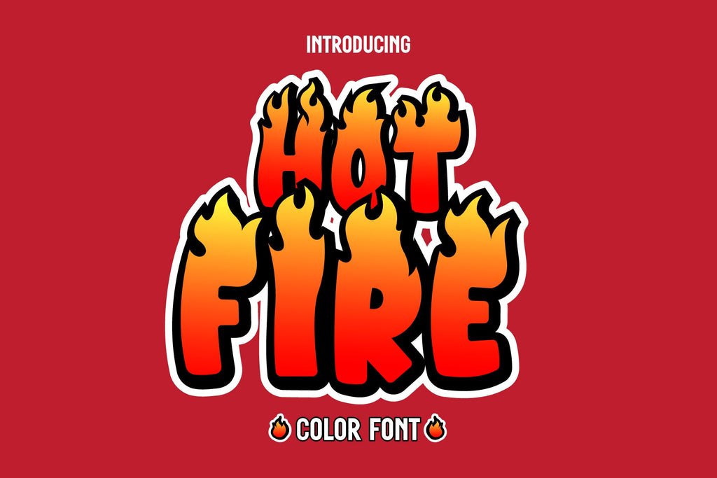 Hot Fire Color Fonts - So Fontsy