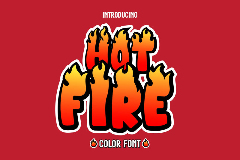 Hot Fire Color Fonts - So Fontsy