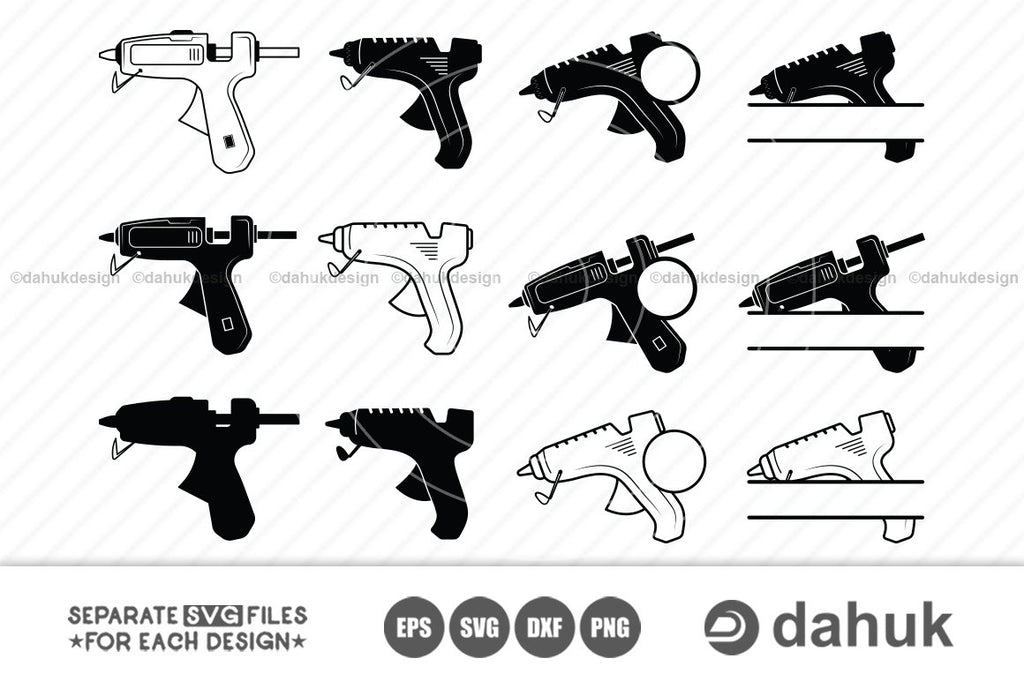 Hot glue gun svg, Hot glue gun Clipart, Hot glue gun Split, glue gun ...
