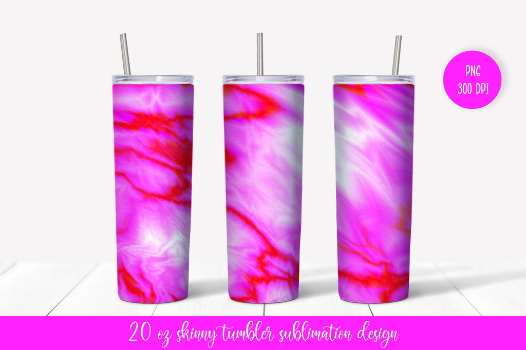 Hot Pink Tumbler Sublimation Wrap. Neon Tumbler Design - So Fontsy