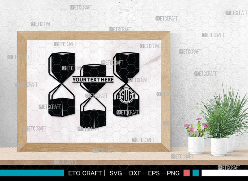 Hourglass Monogram, Hourglass Silhouette, Hourglass SVG Cut Files, Hour ...